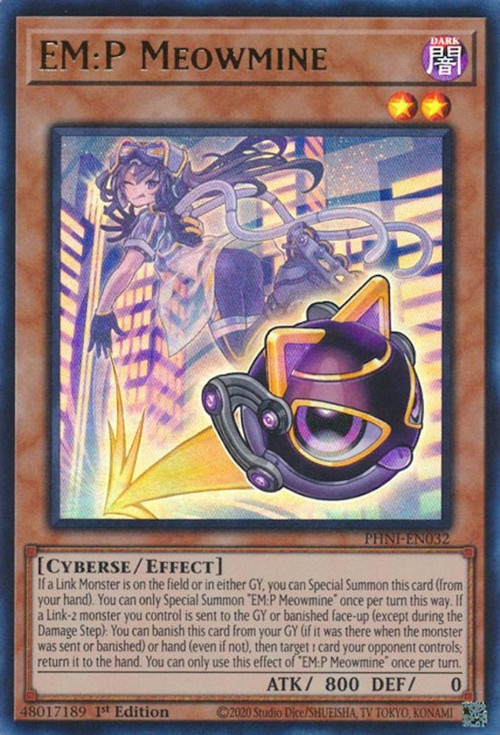 YuGiOh Trading Card Game Phantom Nightmare Single Card Ultra Rare EMP Meowmine PHNI-EN032 - ToyWiz