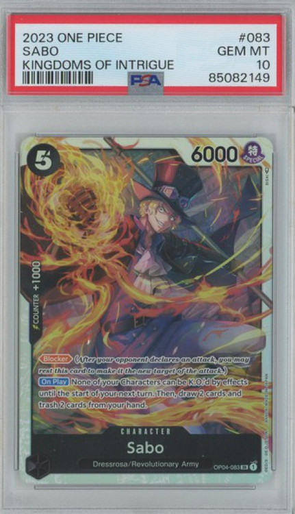 One Piece Trading Card Game Kingdoms of Intrigue Single Card Sabo OP04 ...
