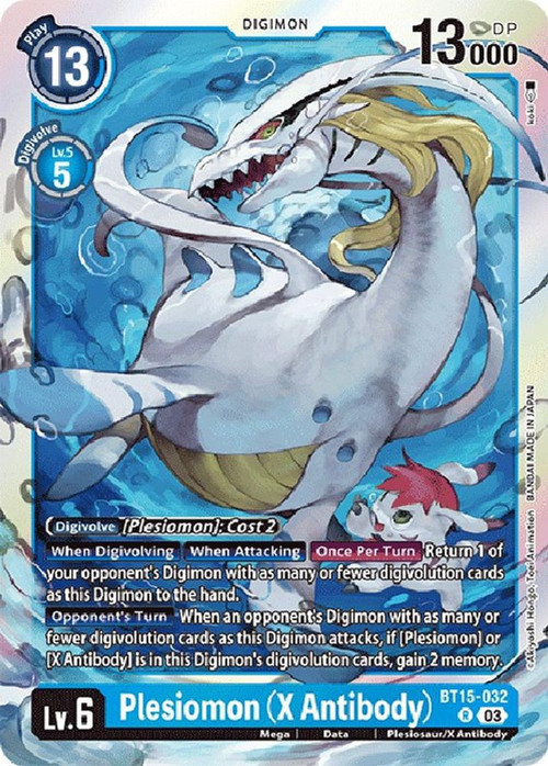 Digimon Exceed Apocalypse Single Card Rare Plesiomon X Antibody BT15 ...