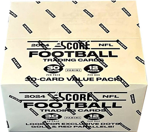 NFL Panini 2024 Score Football Trading Card VALUE Box 12 Fat Packs - ToyWiz