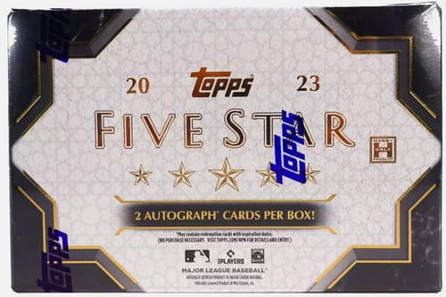 MLB Topps 2023 Topps Five Star Baseball Trading Card HOBBY Box 2 Cards ...