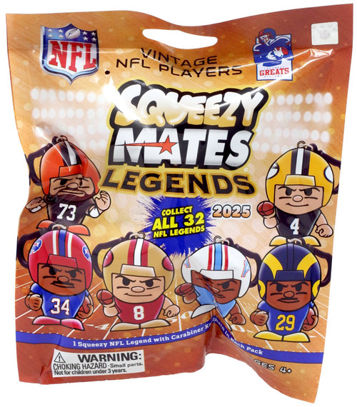 NFL Squeezy Mates Football Legends Series 2 Mystery Pack 1 RANDOM Slo ...