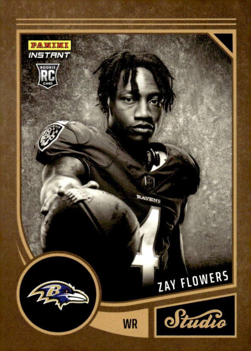 NFL 2023 Instant Studio Football Single Card Zay Flowers 22 Rookie - ToyWiz