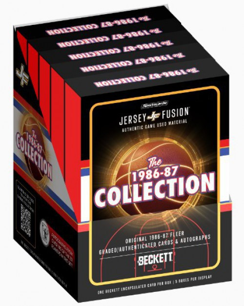 Jersey Fusion 1986-87 Fleer Collection Basketball DISPLAY of 5 Trading ...