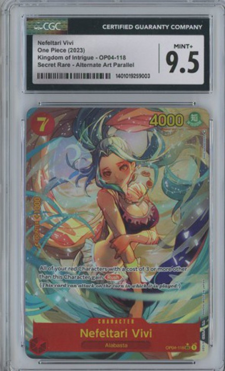One Piece Trading Card Game Kingdoms of Intrigue Single Card Secret Rare Nefeltari Vivi OP04-118 ...