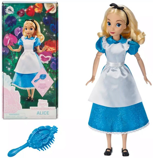 Disney Alice in Wonderland Classic Alice 11.5 Doll With Brush - ToyWiz
