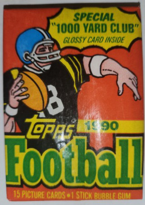 NFL Topps 1990 Football Trading Card RETAIL Pack 15 Cards - ToyWiz