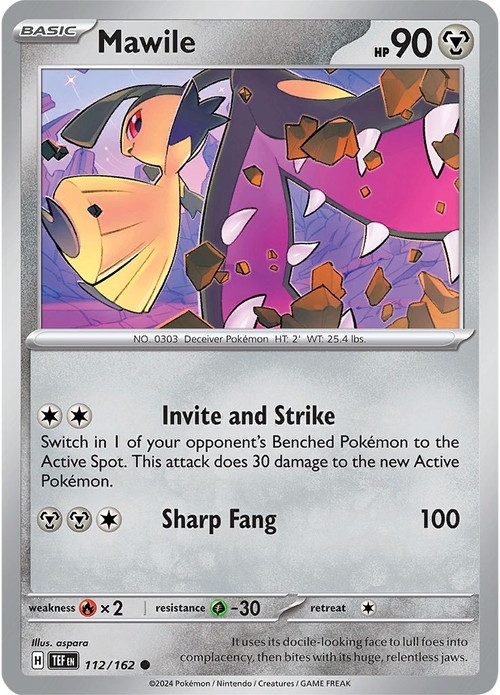 Pokemon Temporal Forces Single Card Common Mawile 112 - ToyWiz