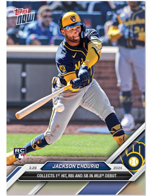 MLB Milwaukee Brewers 2024 NOW Baseball Single Card Jackson Chourio ...
