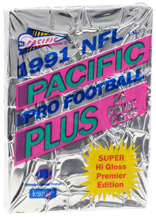 NFL 1991 Pacific Pro Football Plus Trading Card Wax Pack 14 Cards - ToyWiz