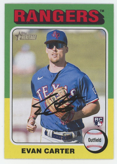 MLB Topps 2024 Topps Heritage Single Card Evan Carter 170 Rookie - ToyWiz