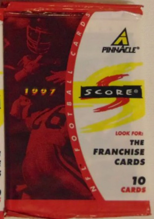 NFL 1997 Score Football Trading Card HOBBY Pack 10 Cards Pinnacle - ToyWiz