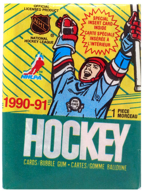 NHL O-Pee-Chee 1990-91 Hockey Trading Card WAX Pack 9 Cards - ToyWiz