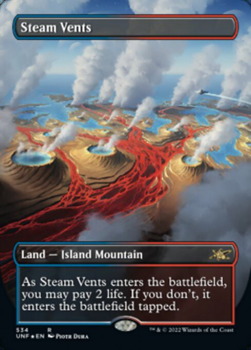 Magic The Gathering Unfinity Single Card Rare Steam Vents 534 Galaxy ...