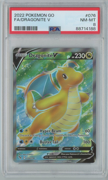 Pokemon Trading Card Game Pokemon GO Single Card Full Art Dragonite V ...
