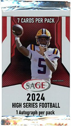 NFL 2024 Sage High Series Football Trading Card HOBBY Pack 1 ...