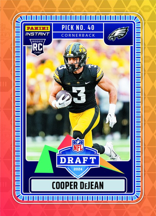 NFL 2024 Instant Draft Night Football Single Card Cooper DeJean NFLDN ...