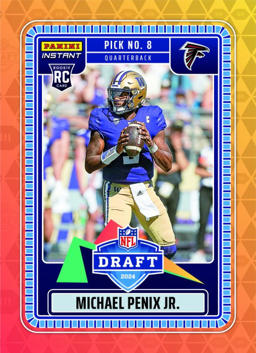 NFL 2024 Instant Draft Night Football Single Card Michael Penix Jr ...