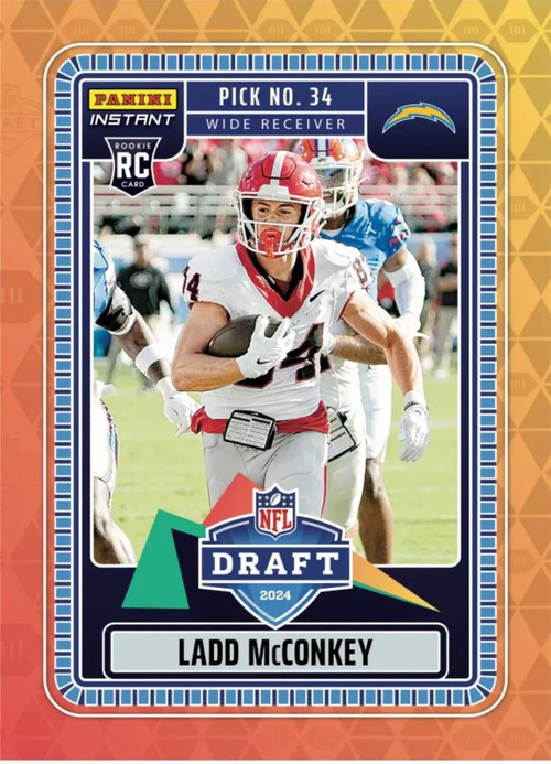 NFL 2024 Instant Draft Night Football Single Card Ladd McConkey NFLDN ...