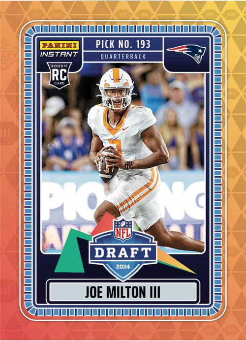 NFL New England Patriots 2024 Instant Draft Night Football Single Card ...