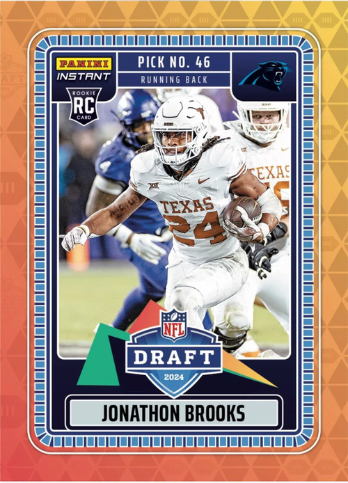 NFL 2024 Instant Draft Night Football Single Card Jonathon Brooks NFLDN ...