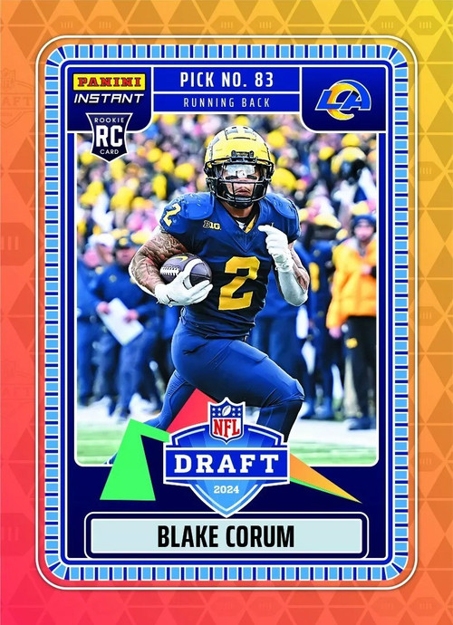 NFL 2024 Instant Draft Night Football Single Card Blake Corum NFLDN-29 ...