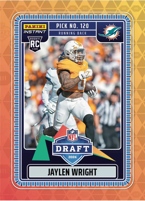 NFL 2024 Instant Draft Night Football Single Card Jaylen Wright NFLDN ...