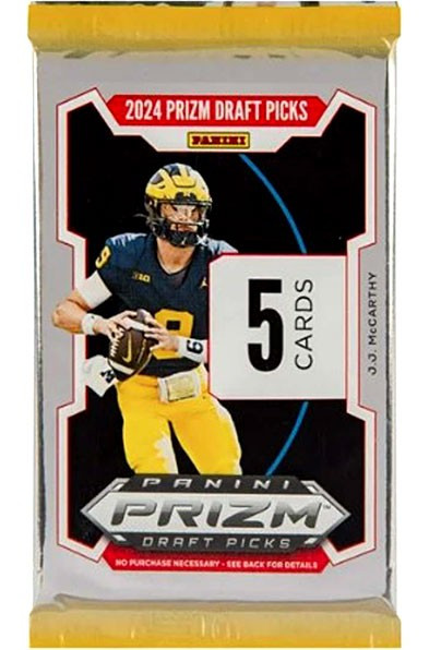 NFL Panini 2024 Prizm Draft Picks Football Trading Card BLASTER Pack 5 ...
