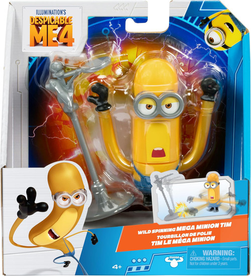 Despicable Me 4 Mega Minion Tim Action Figure Wild Spinning Moose Toys ...