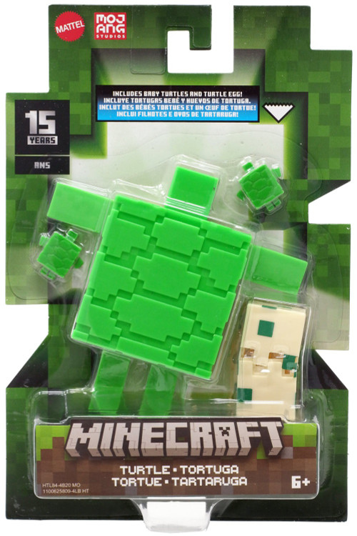 Minecraft Build a Block Turtle 3.25 Action Figure Mattel Toys - ToyWiz
