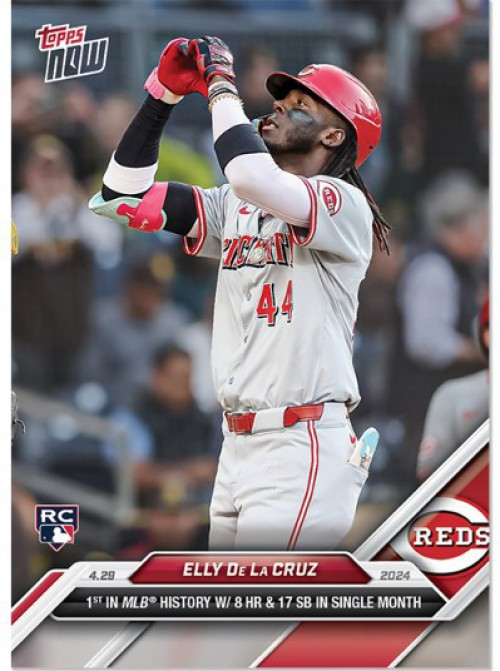 MLB Cincinatti Reds 2024 NOW Baseball Single Card Elly De La Cruz 135 Rookie, 1st in MLB History ...