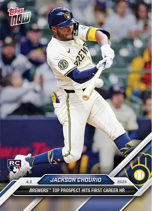 MLB Milwaukee Brewers 2024 NOW Baseball Single Card Jackson Chourio 37 ...