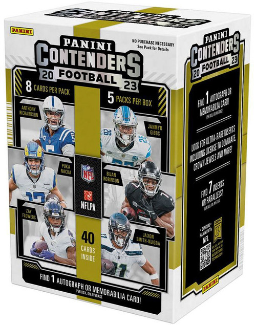 NFL Panini 2023 Contenders Football Trading Card BLASTER Box 5 Packs, 1 ...