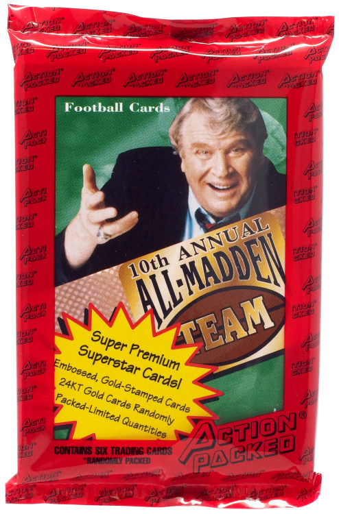 NFL 1994 10th Annual All-Madden Team Trading Card Pack 6 Cards Action ...