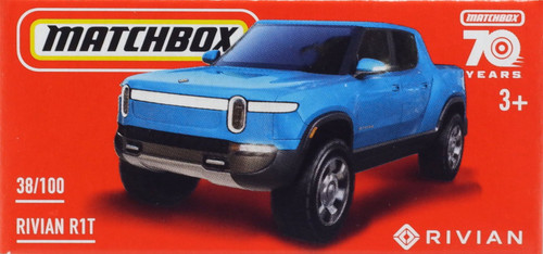 Matchbox 70th Anniversary Rivian R1T Diecast Car Blue Mattel - ToyWiz