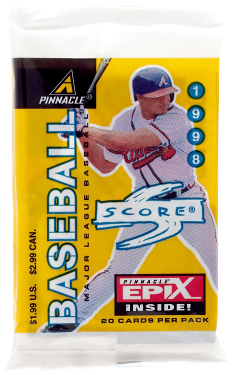 MLB Score 1998 Score Baseball Trading Card Pack 20 Packs Pinnacle - ToyWiz