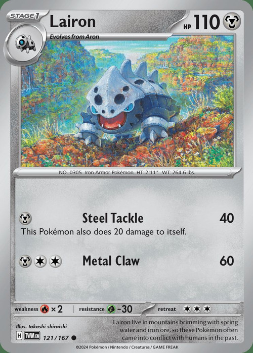 Pokemon Trading Card Game Twilight Masquerade Single Card Common Lairon ...