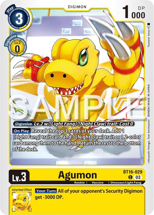 Digimon Trading Card Game Beginning Observer Single Card Common Agumon ...