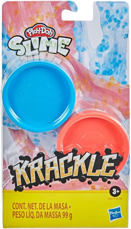 Play-Doh Slime Krackle Blue Red 3.5 Oz Slime 2-Pack Hasbro Toys - ToyWiz
