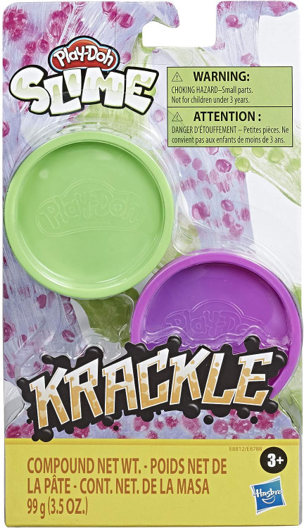 Play-Doh Slime Krackle Green Purple 3.5 Oz Slime 2-Pack Hasbro Toys ...