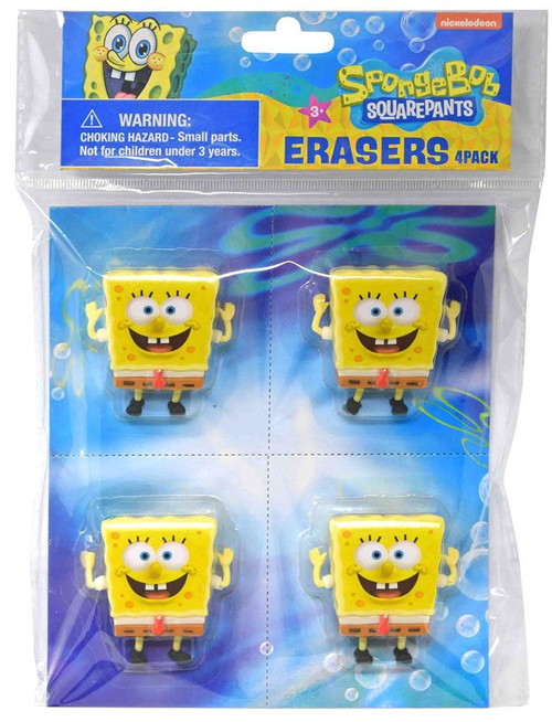 Spongebob Squarepants Spongebob Squarepants Erasers 4-Pack Innovative ...