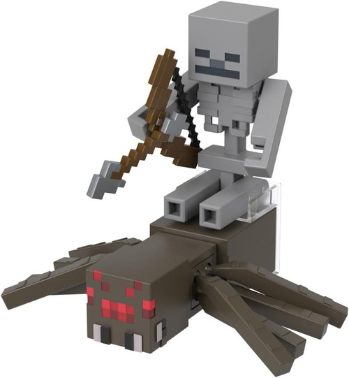 Minecraft Skeleton Spider Jockey 3.25 Action Figure Mattel Toys - ToyWiz
