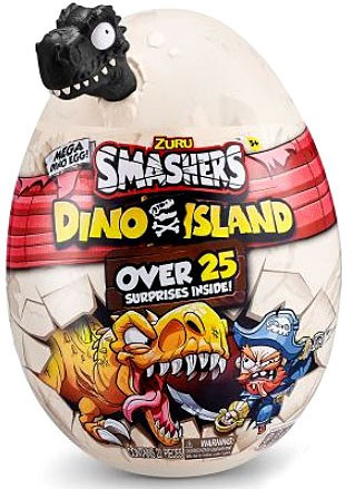 Smashers Series 5 Dino Island BLACK MEGA Mystery Egg Over 25 Surprises ...