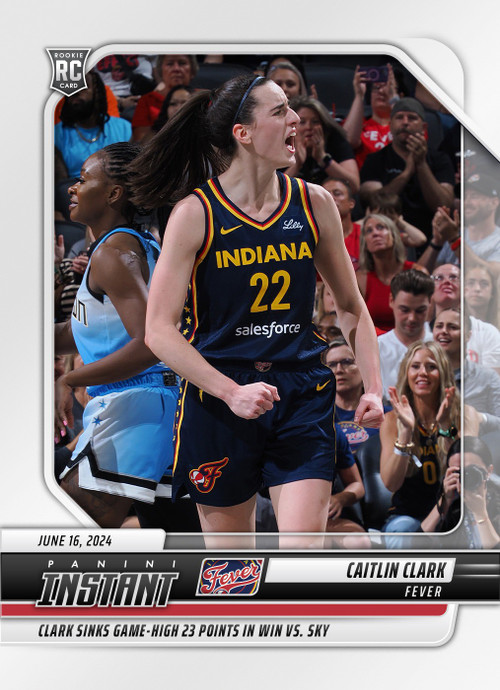 WNBA 2024 Instant Basketball Single Card Caitlin Clark 72 Rookie, Sinks ...