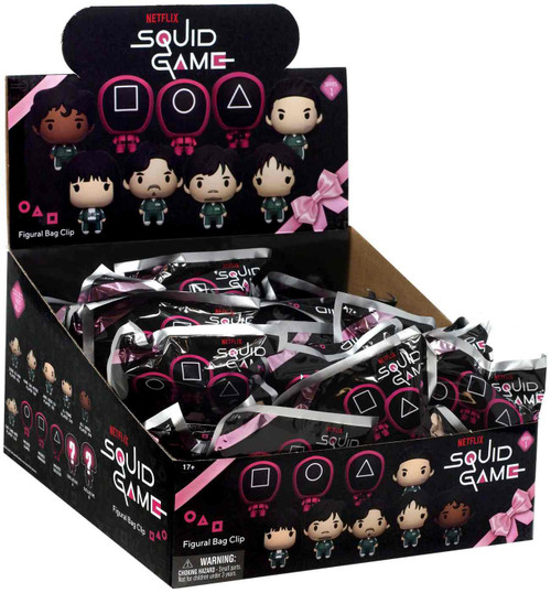 Squid Game 3D Figural Bag Clip Squid Game Series 1 Mystery Box 24 Packs ...