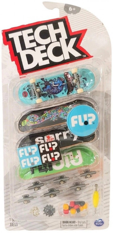 Tech Deck Flip Mini Skateboard 4-Pack Spin Master - ToyWiz