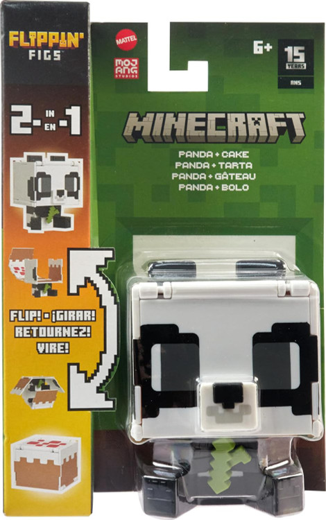 Minecraft Flippin Figs Panda Cake 3.75 Action Figure Mattel Toys - ToyWiz