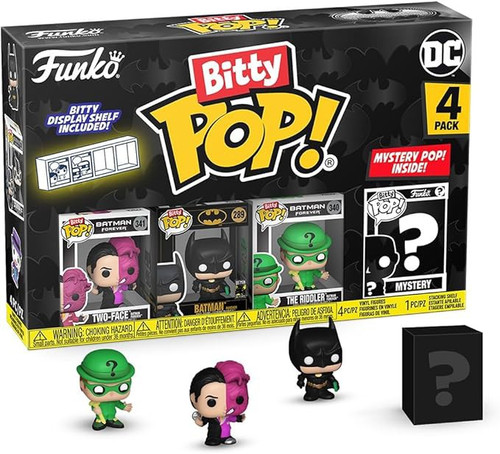 Funko DC Batman Bitty POP Two-Face, Batman, The Riddler Mystery Chase ...