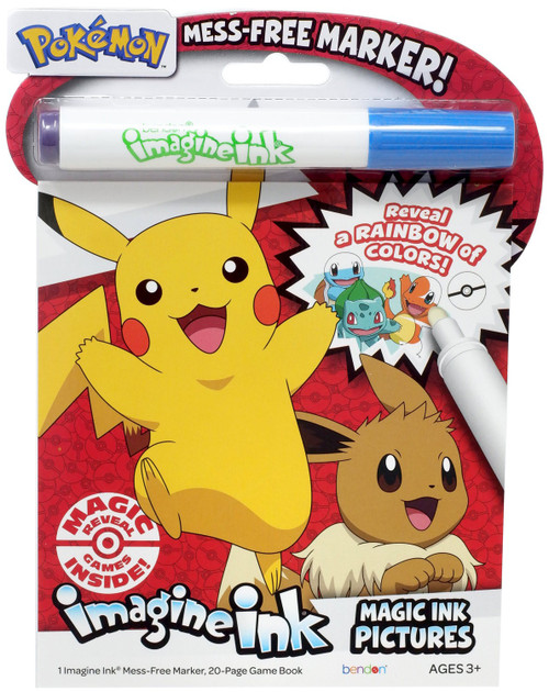 Pokemon Imagine Ink Magic Ink Pictures Activity Book Bendon - ToyWiz