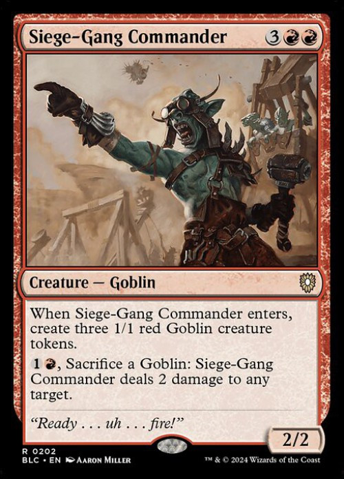 Magic The Gathering Bloomburrow Commander Single Card Rare Siege-Gang ...